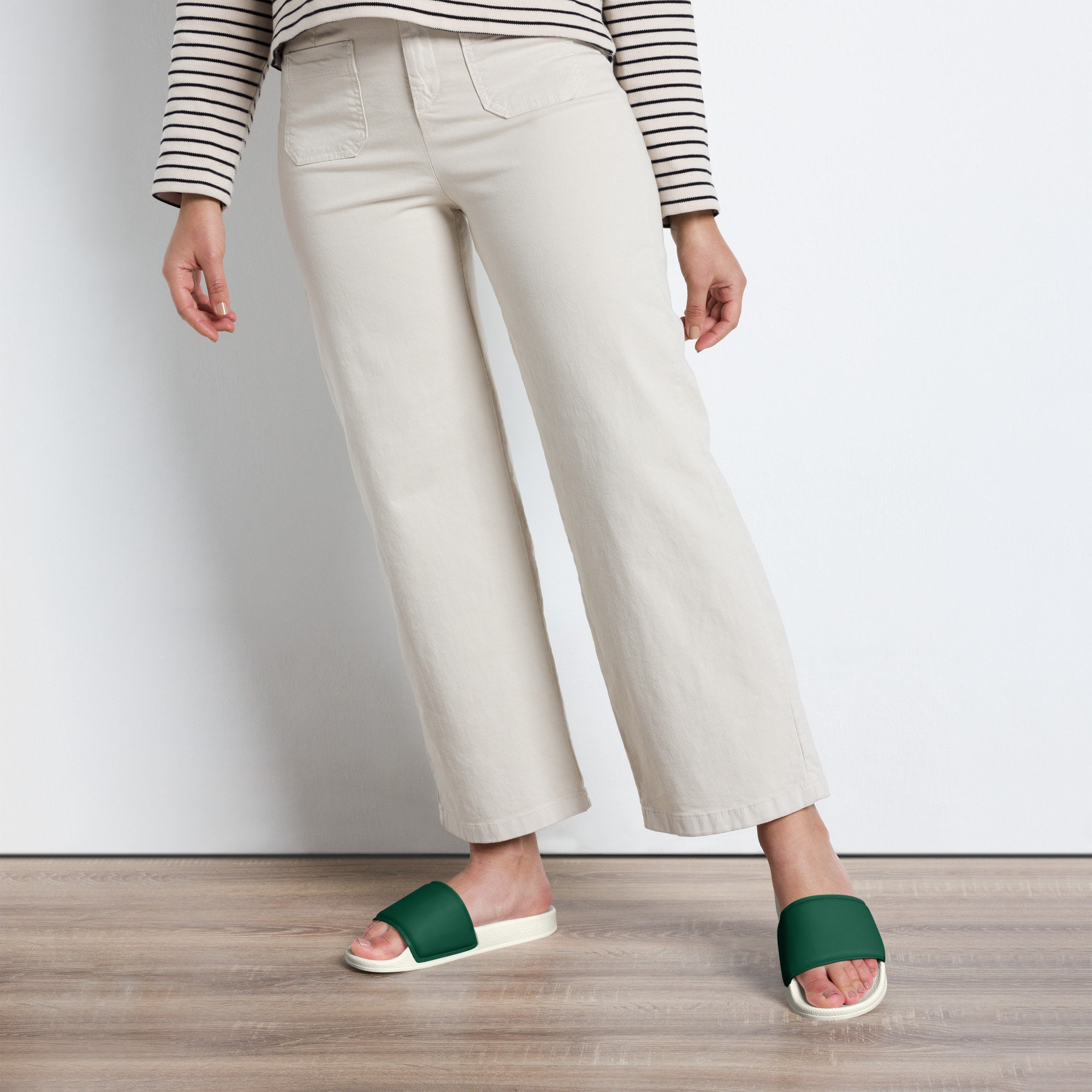 Womens Green Slides British Racing Green Pool Slides Green Pool Shoes ...