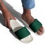 MENS GREEN SLIDES British Racing Green Pool Slides Black Sole Slides ...