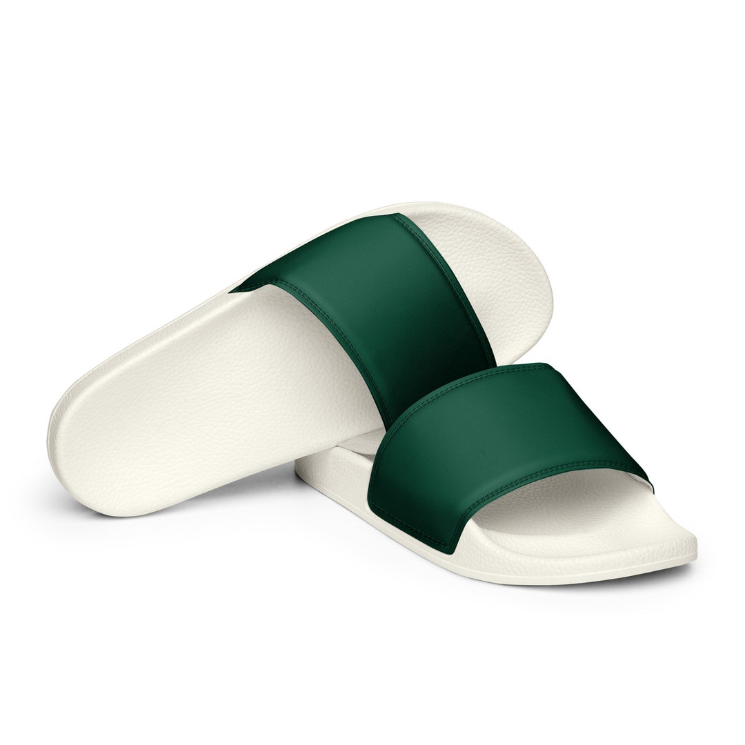 Womens Green Slides British Racing Green Pool Slides Green Pool Shoes ...