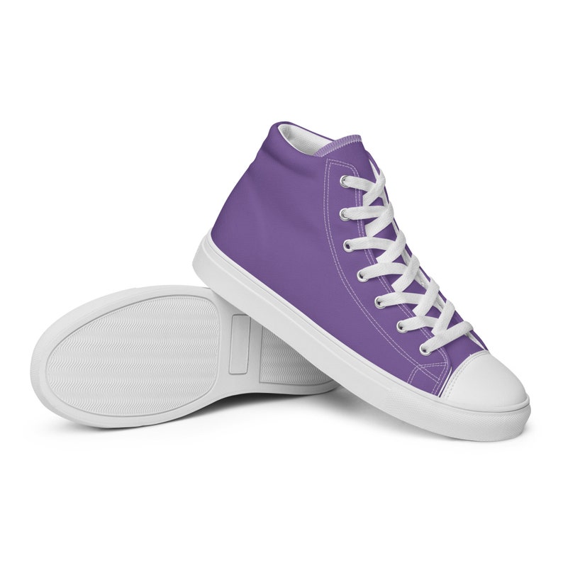 Womens Purple Hightops Womens High Top Canvas Shoes Lavender Hightops ...