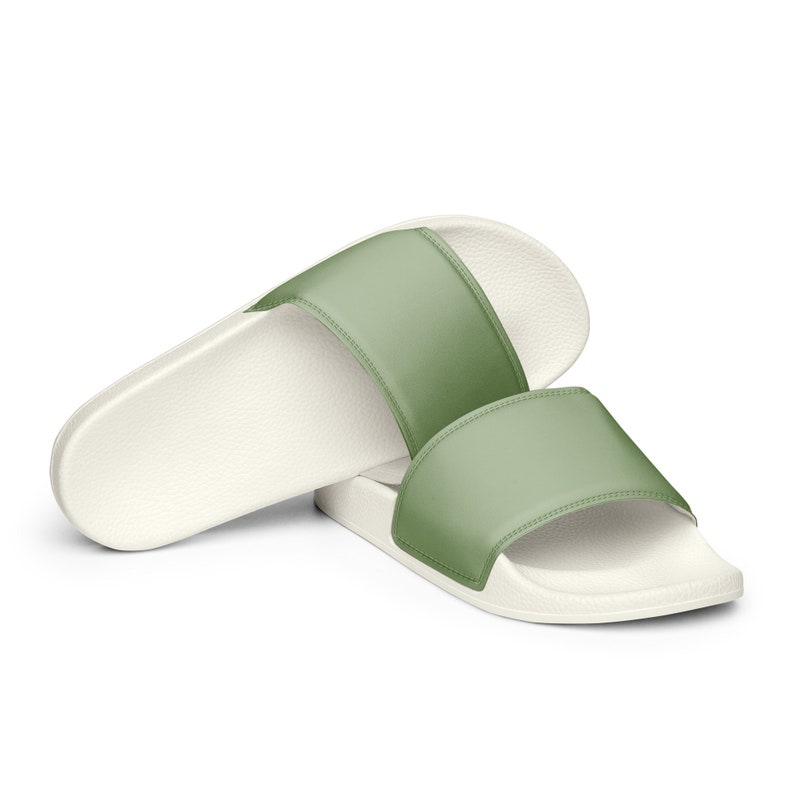 Womens Sage Slides Womens Sage Green Pool Slides Waterproof Slides Sage ...
