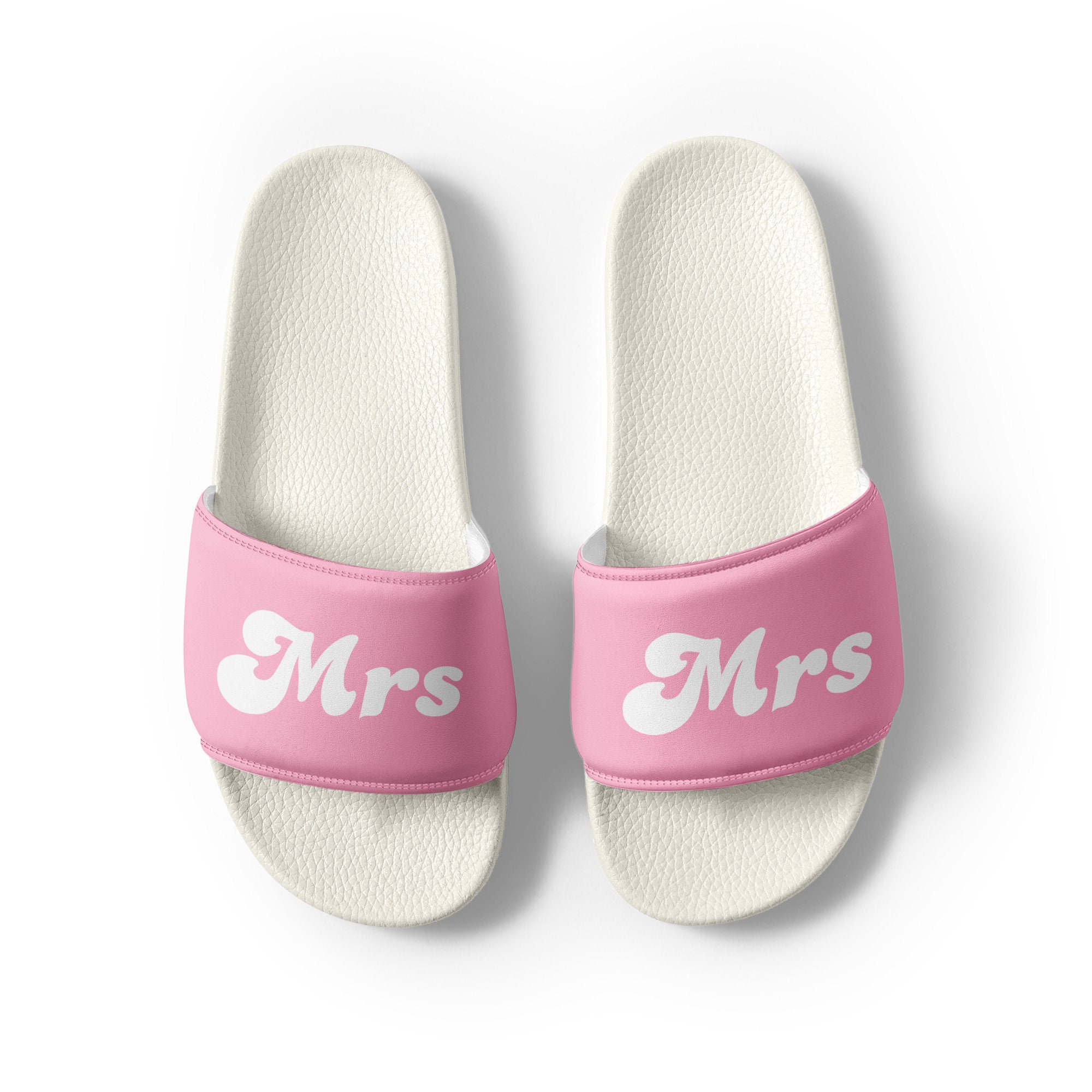 MRS SLIDES Honeymoon Slides Beach Wedding Mrs Slippers Pink Mrs Pool ...