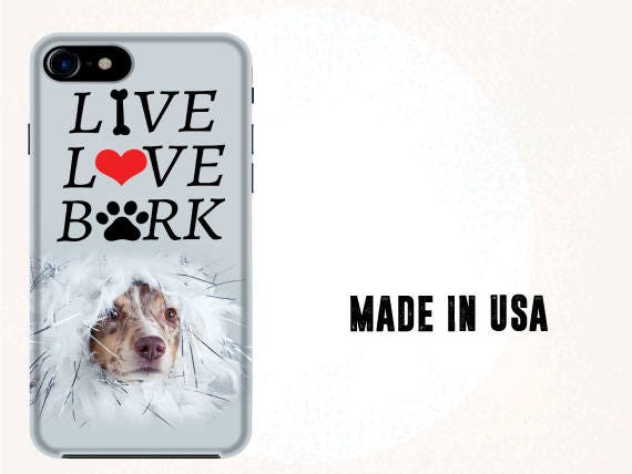 Live Love Bark Phone Case Dog Phone Case iPhone 8 Case - Etsy Nederland