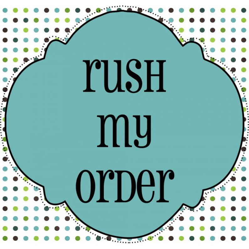 Rush My Order Skip the Line Priority Crafting and Processing | Etsy