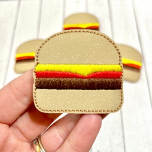 Hamburger Feltie, Cheeseburger Feltie Embellishment, Food Feltie ...