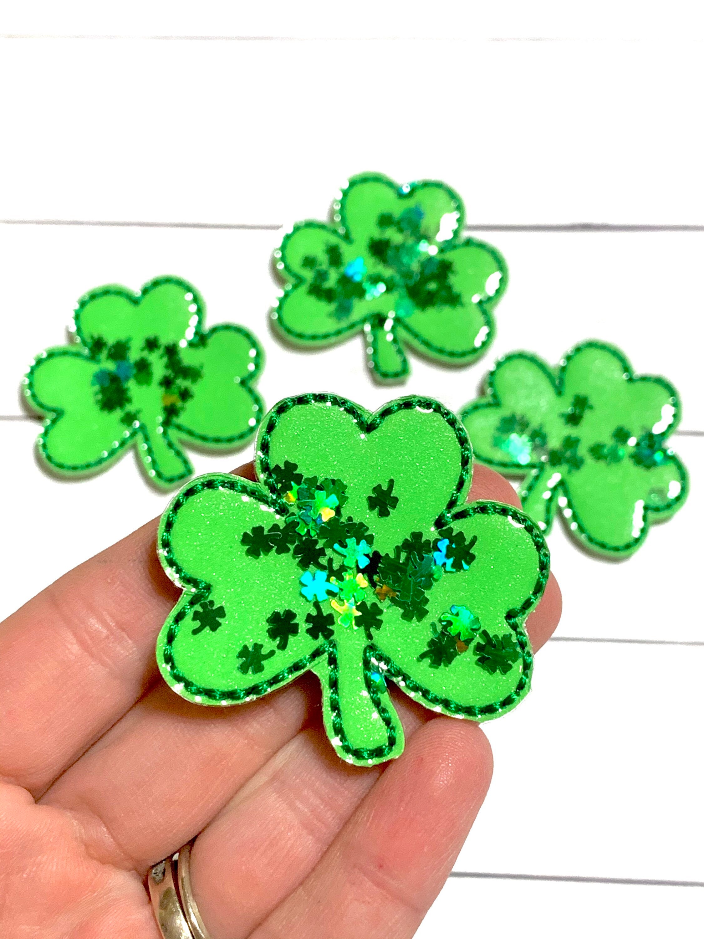 Clover Feltie Shamrock Confetti Glitter Feltie Embellishment - Etsy