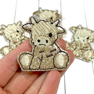 Highland Cow Feltie, Cow Feltie Embellishment, Cute Cow Felties, Animal ...