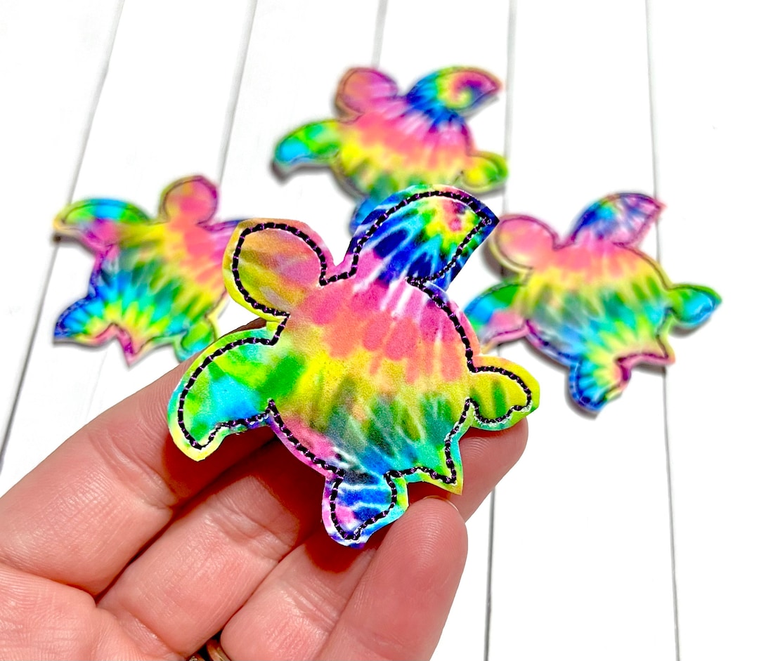 Sea Turtle Feltie, Tie Dye Sea Turtle Feltie Embellishment, Summer ...