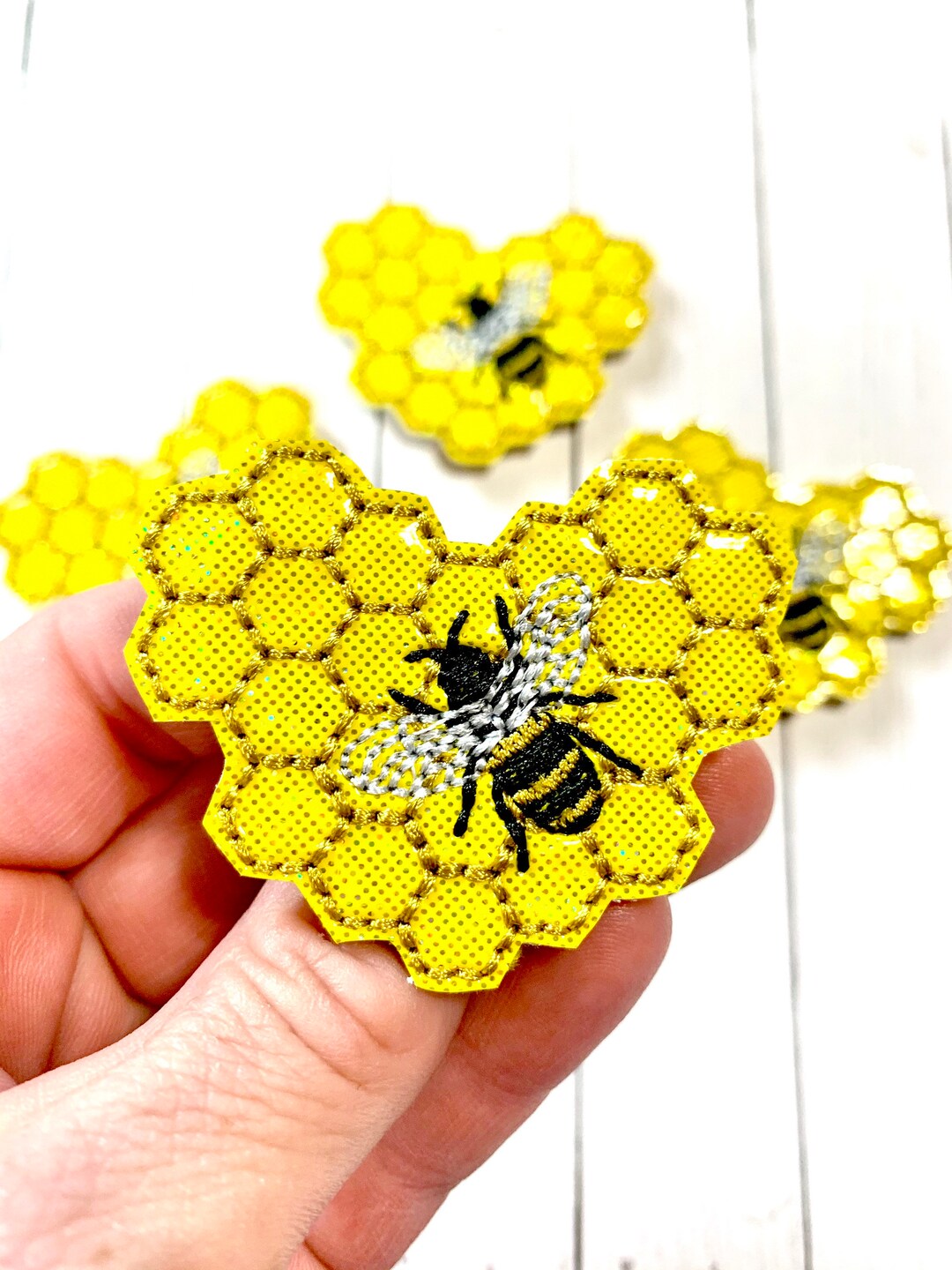 Honeycomb Feltie, Bee Feltie Embellishment, Be Kind Feltie, Insect ...