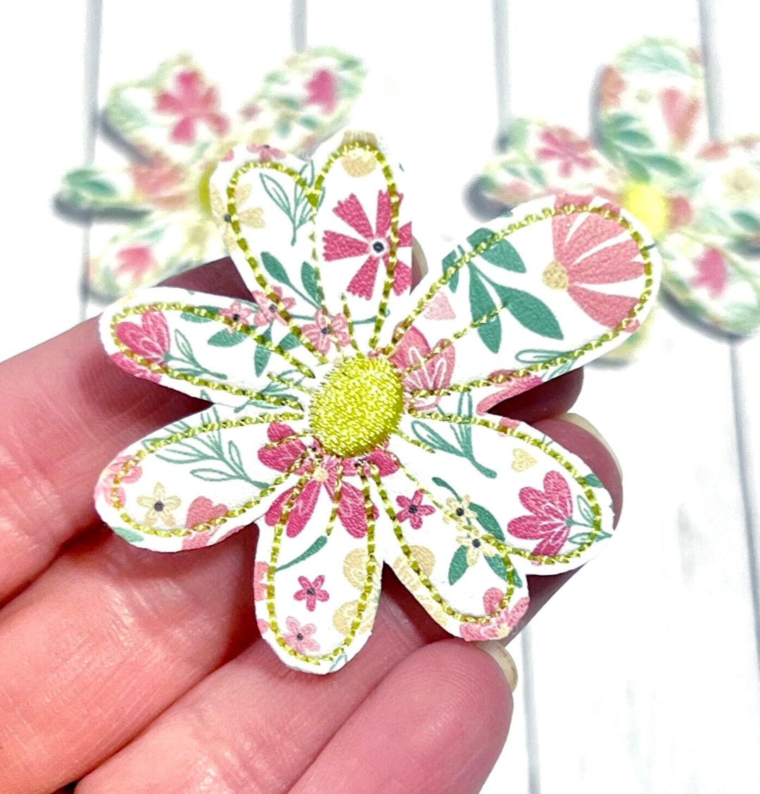 Spring Flower Shape Feltie, Floral Daisy Flower Feltie Embellishment ...