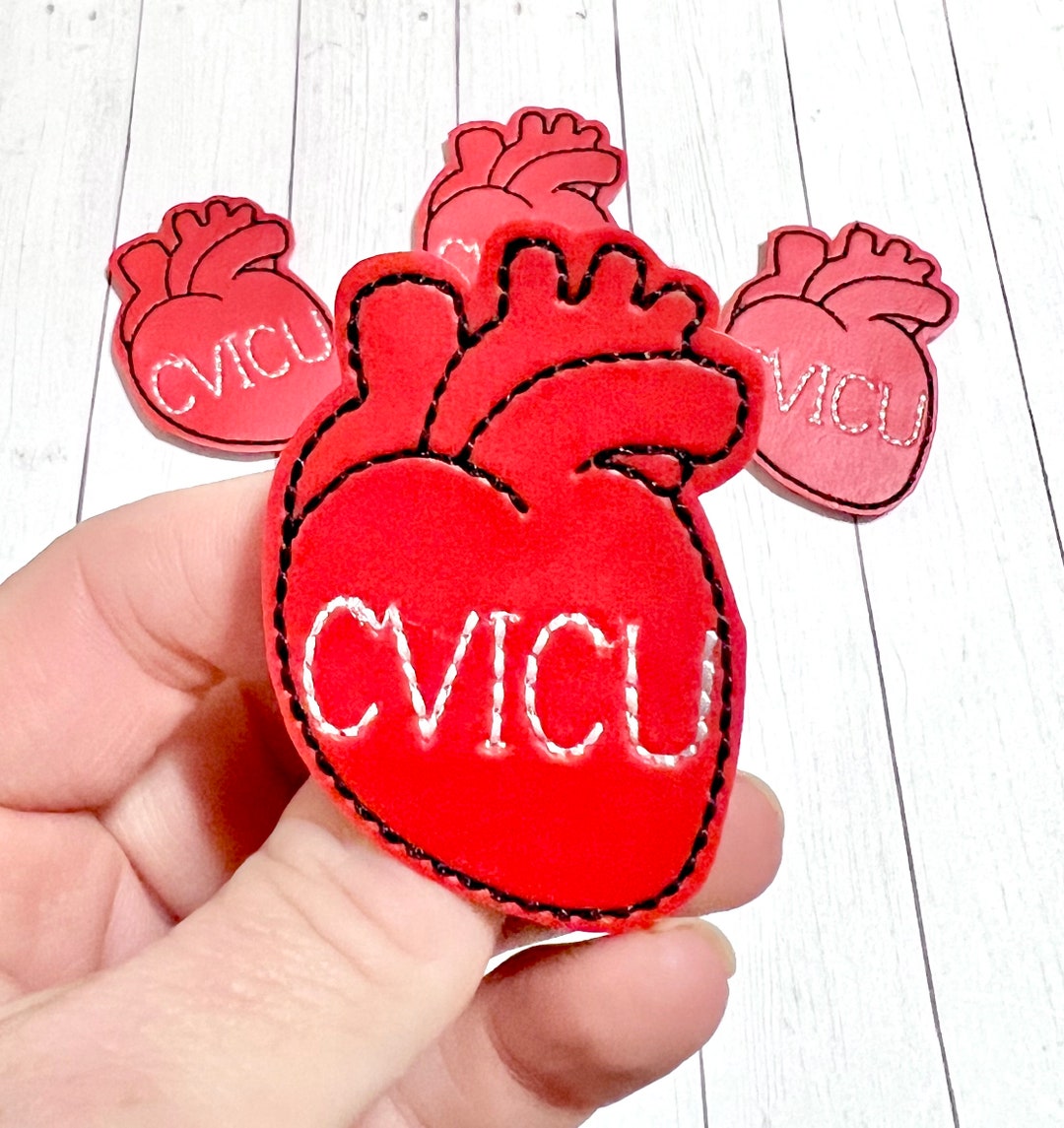 CVICU Heart Feltie, Critical Care Heart Feltie Embellishment ...