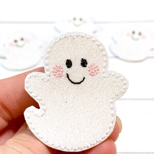 Happy Ghost Felties, Glitter Ghost Feltie Embellishment, Halloween ...