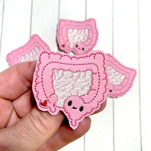 Happy Intestines Feltie, Medial Organ Feltie Embellishment, Gastro ...
