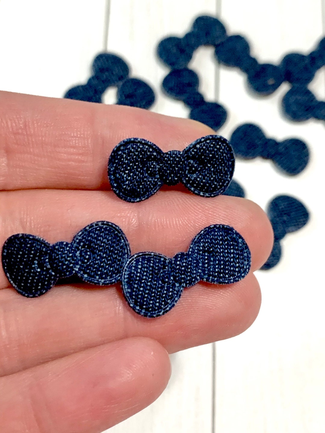 Tiny Padded Bow Embellishments, Small Bow Appliques, Bows for Felties ...