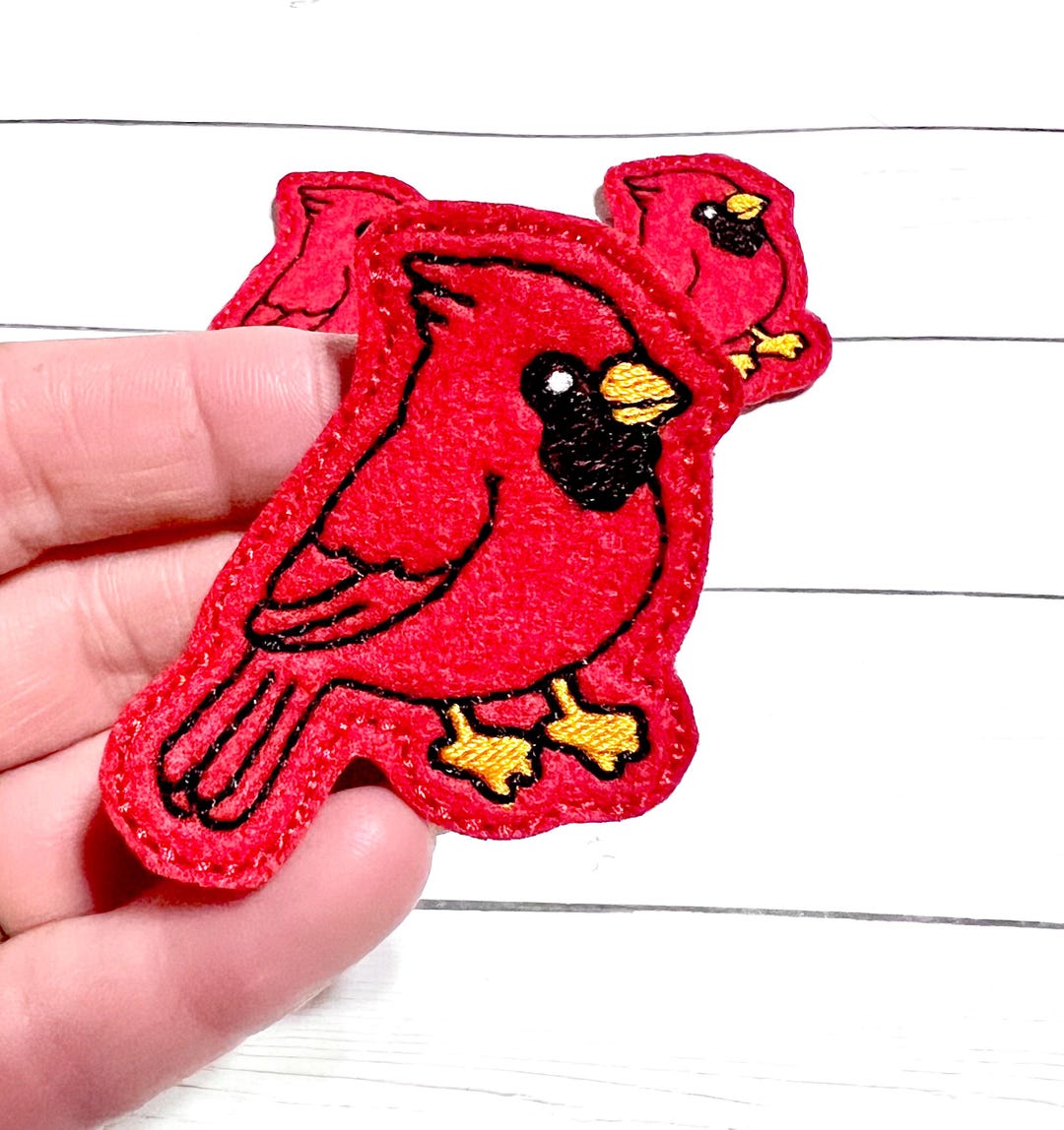 Red Bird Feltie, Cardinal Bird Feltie Embellishment, Christmas Bird ...