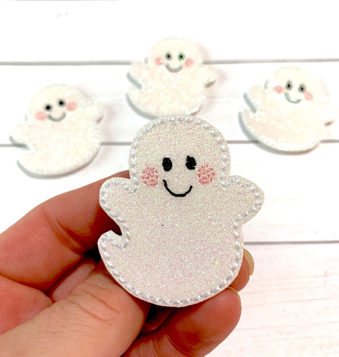 Happy Ghost Felties, Glitter Ghost Feltie Embellishment, Halloween ...