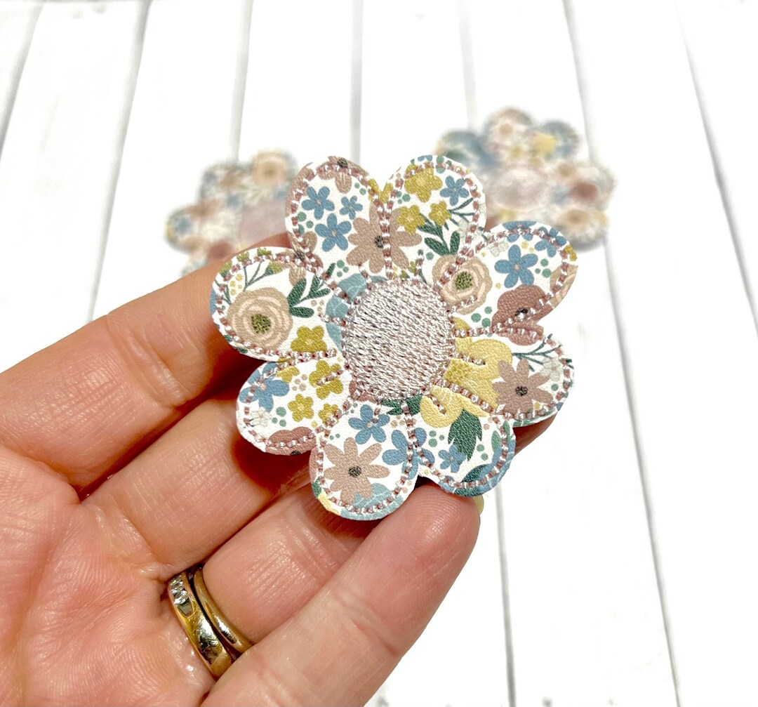 Flower Shape Feltie, Floral Daisy Flower Feltie Embellishment, Summer ...