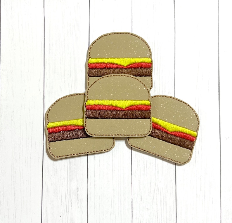 Hamburger Feltie, Cheeseburger Feltie Embellishment, Food Feltie ...