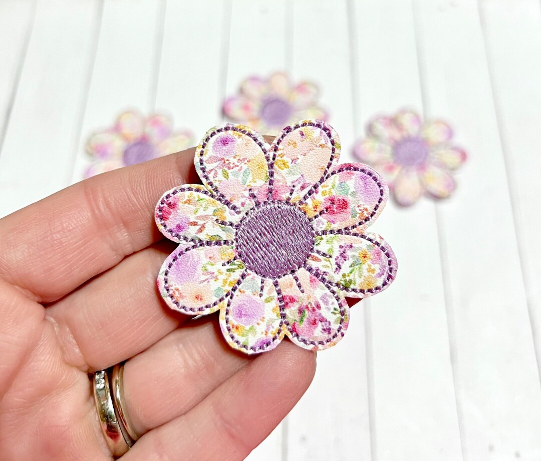 Spring Flower Feltie, Purple Daisy Flower Feltie Embellishment, Daisy ...