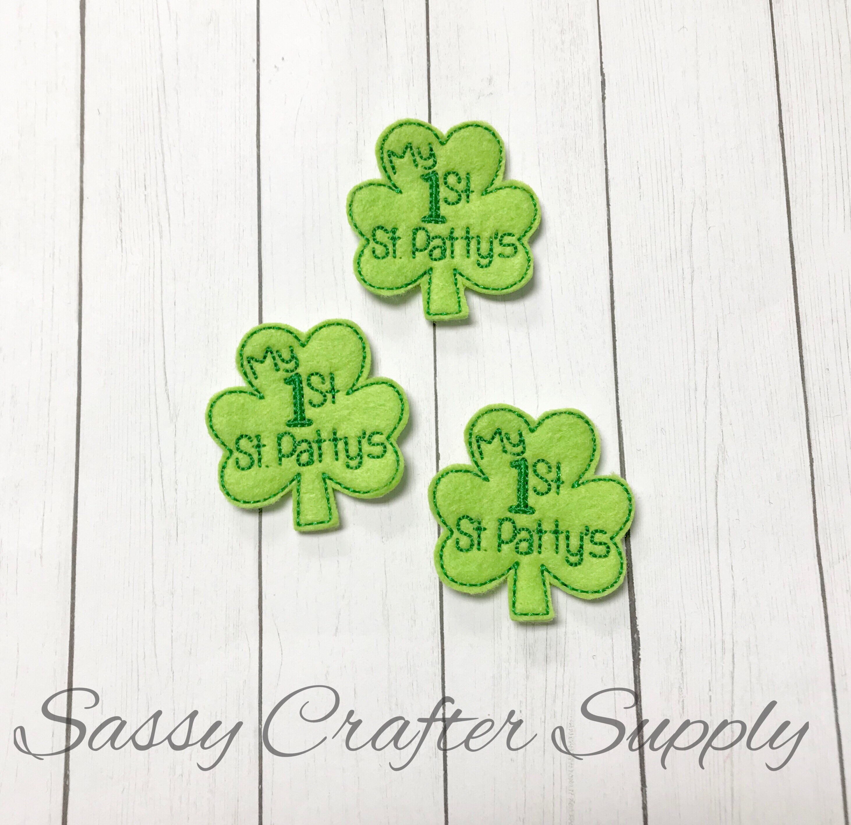 St Pattys Day Feltie My 1st St Pattys Day Feltie St Patricks | Etsy