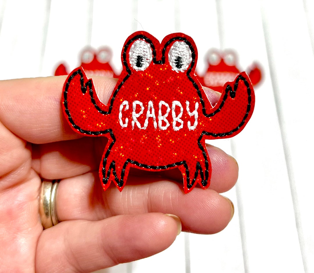 Feeling Crabby Crab Feltie, Red Crab Feltie Embellishment, Crabby ...