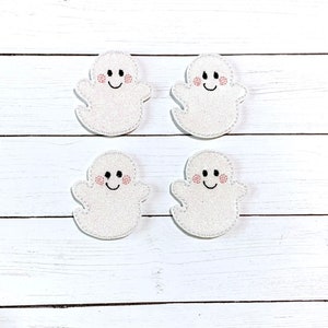 Happy Ghost Felties, Glitter Ghost Feltie Embellishment, Halloween ...