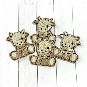 Highland Cow Feltie, Cow Feltie Embellishment, Cute Cow Felties, Animal ...