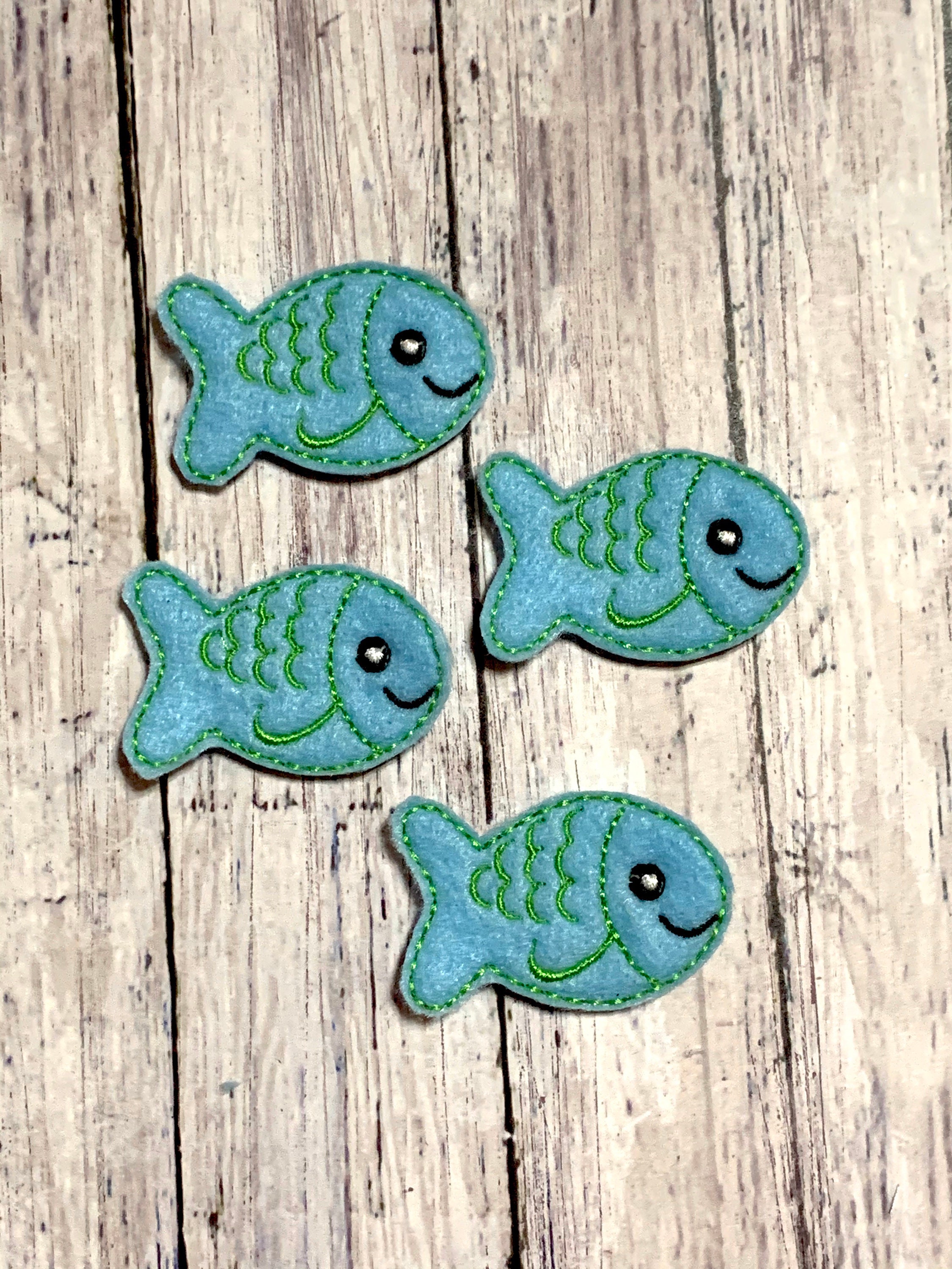 Blue Fish Feltie Fish Feltie Embellishment Ocean Feltie - Etsy