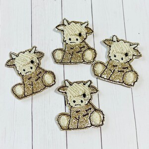 Highland Cow Feltie, Cow Feltie Embellishment, Cute Cow Felties, Animal ...