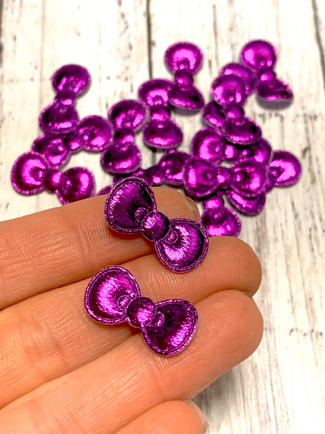 Mini Padded Bow Embellishments, Small Bow Appliques, Bows for Felties ...