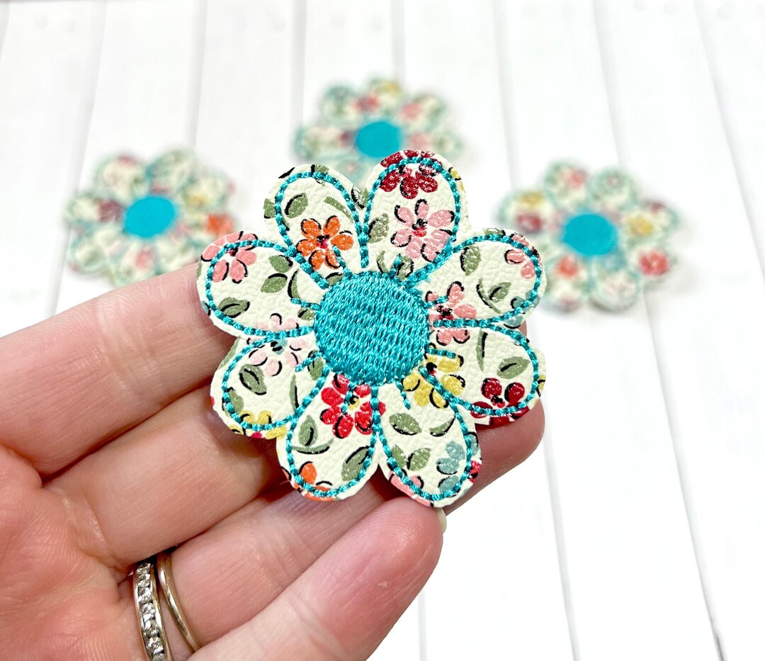 Blue Floral Daisy Flower Feltie, Summer Flower Feltie Embellishment ...