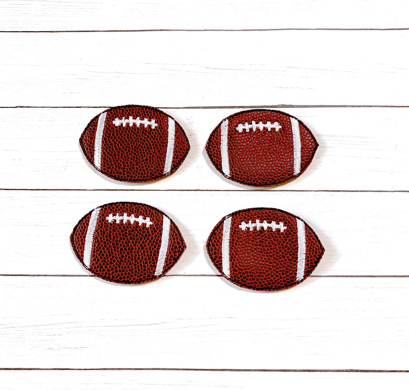 Football Feltie, Vinyl Football Feltie Embellishment, Embroidered ...