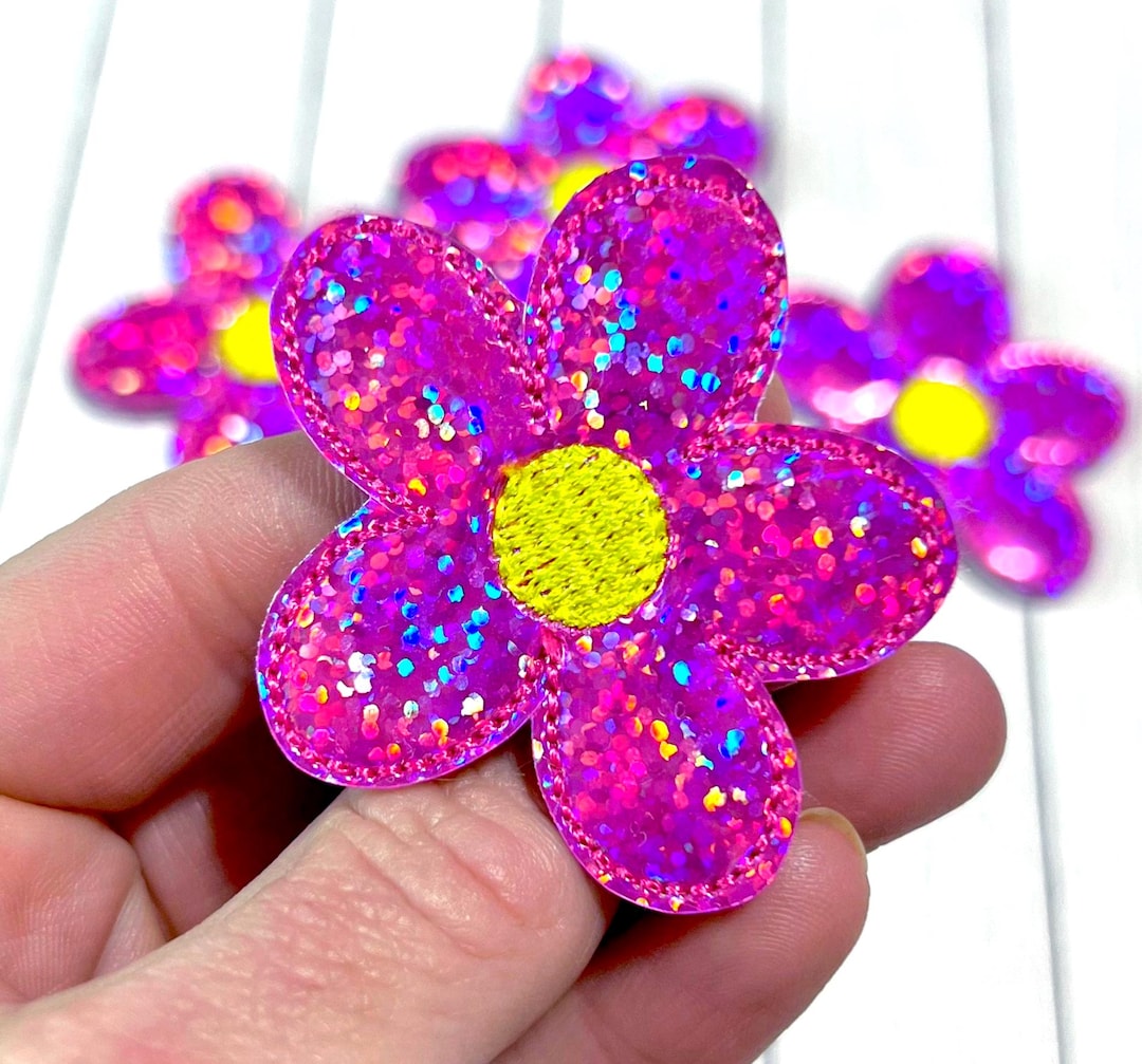 Pink Flower Feltie, Flower Feltie Embellishment, Summer Flower Feltie ...