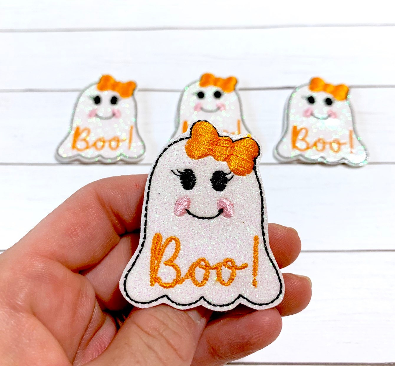 Boo Ghost Feltie Cute Ghost Feltie Embellishment Halloween - Etsy
