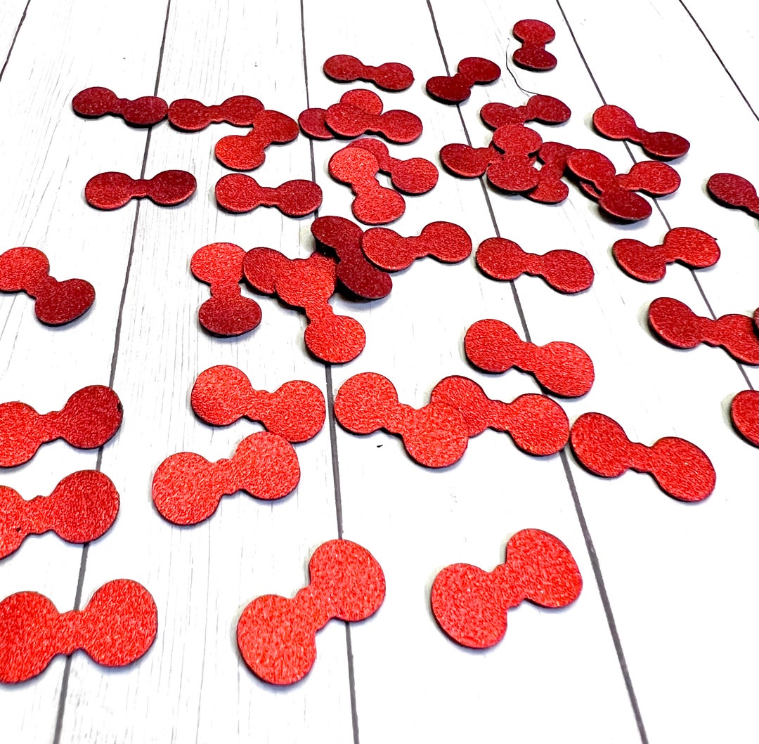 Red Shimmer Small Bow Embellishment, Bow for Feltie, Red Bow Shape ...