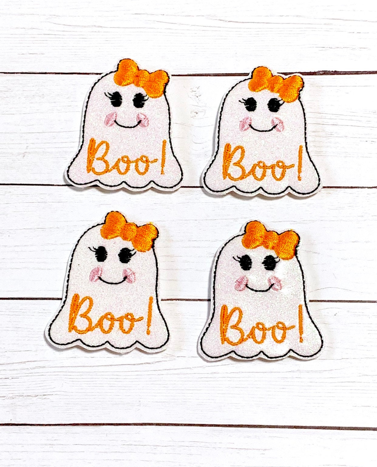 Boo Ghost Feltie Cute Ghost Feltie Embellishment Halloween - Etsy