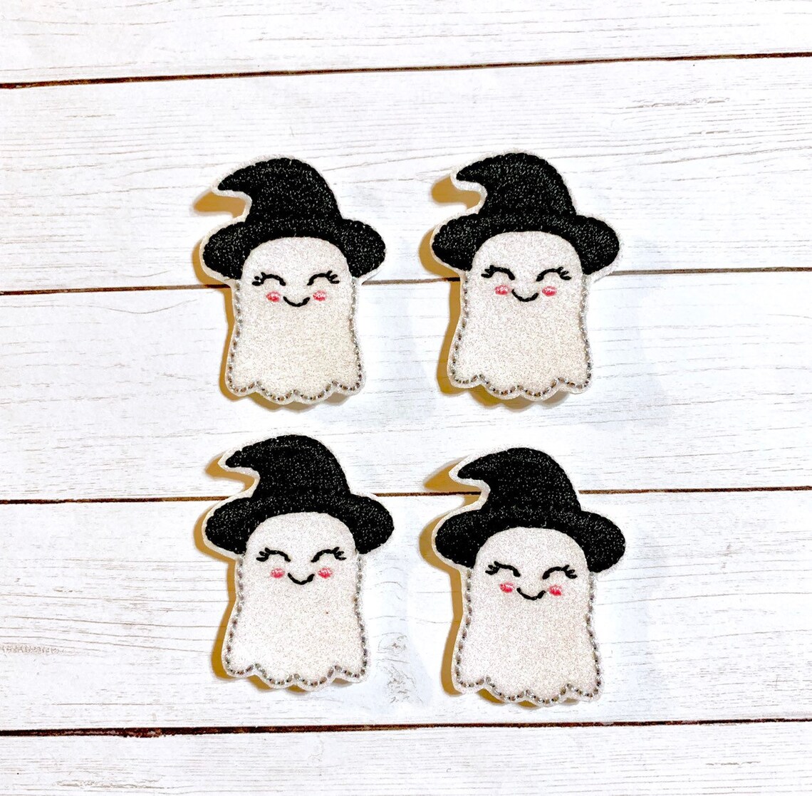 Witch Ghost Feltie Glitter Ghost Felties Cute Witch Feltie - Etsy