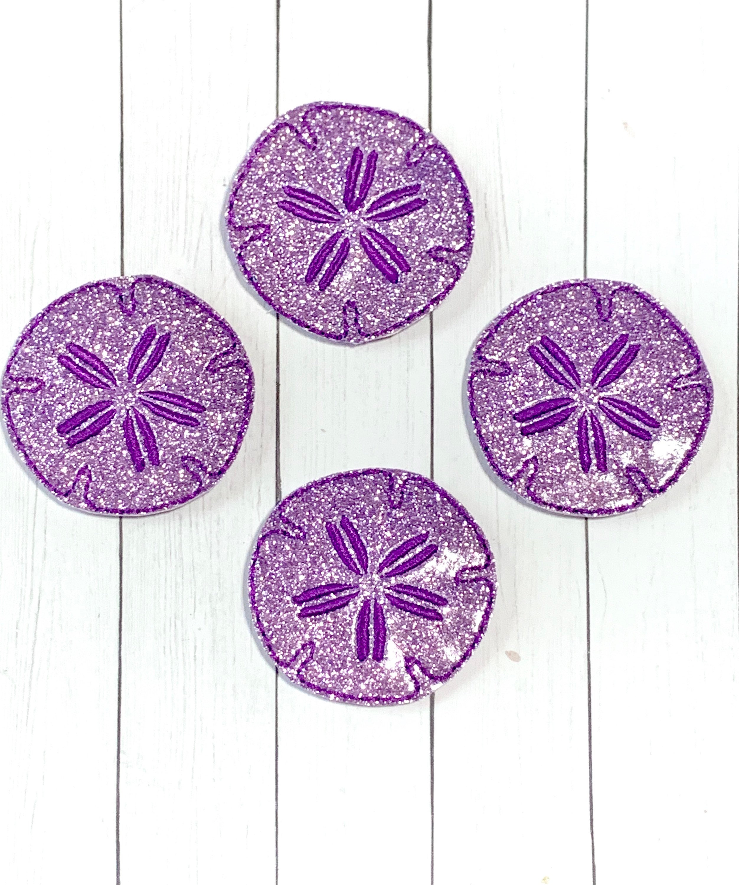 Purple Sand Dollar Felties Beach Feltie Embellishment Summer - Etsy UK