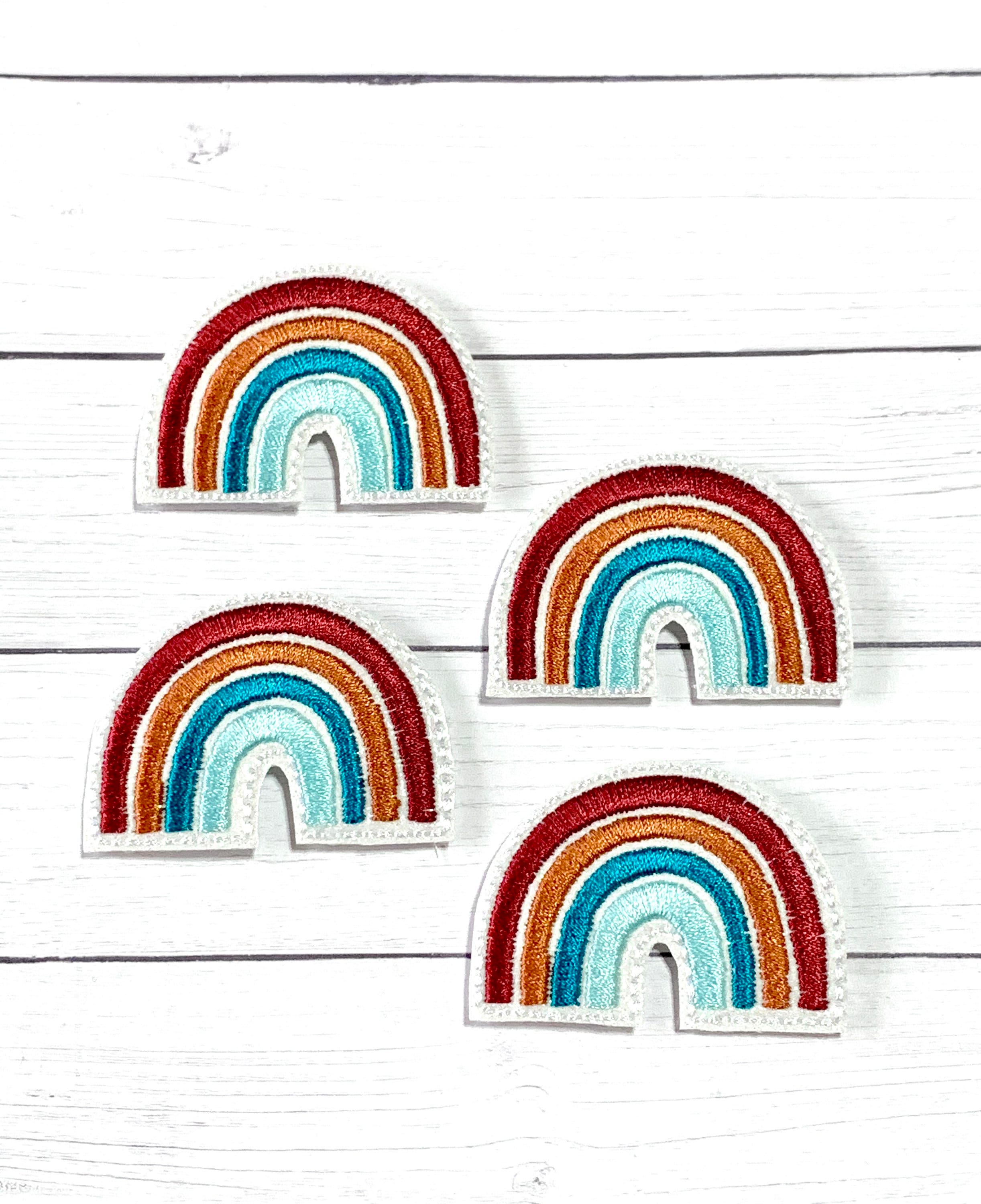 Fall Rainbow Feltie, Rainbow Feltie Embellishment, Autumn Feltie ...