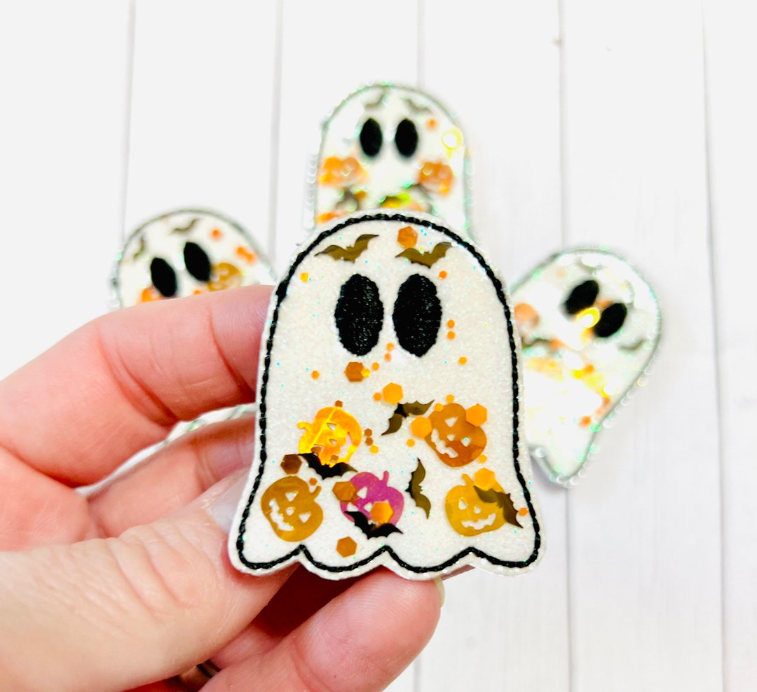 Confetti Ghost Feltie Halloween Ghost Feltie Pumpkin Ghost - Etsy