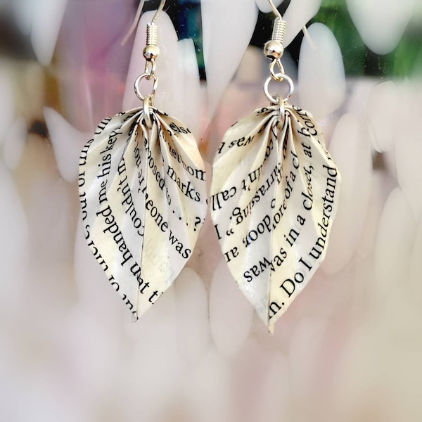 Book Earrings - Etsy