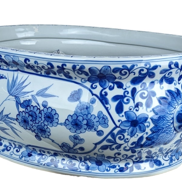 Blue and White Porcelain Foot Bath - Etsy