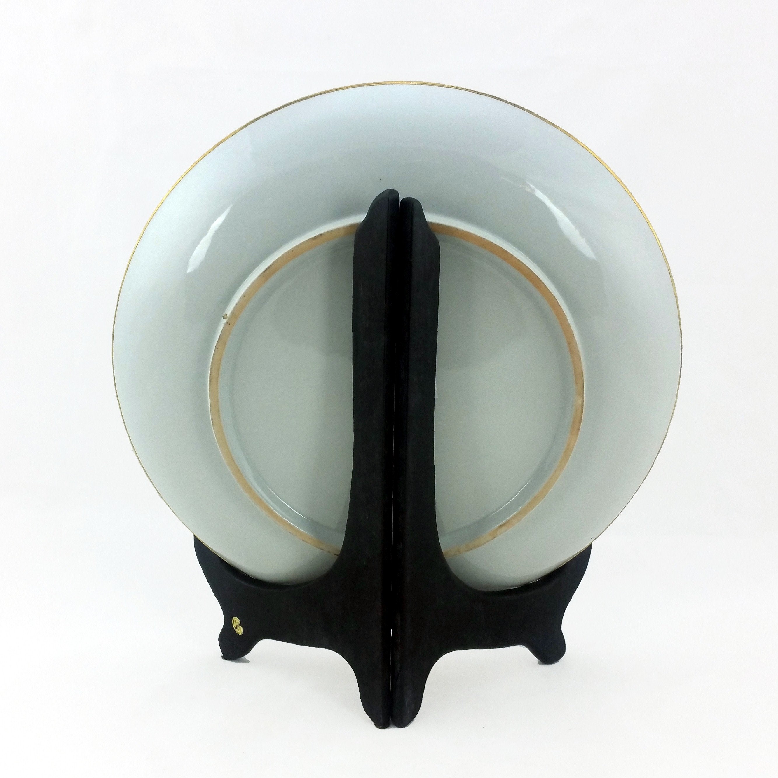 14 Blue & White Swallow Plate With Brass Trim - Etsy