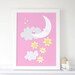Personalised Baby Boy/girl Birth Print With Moon and Stars - Etsy