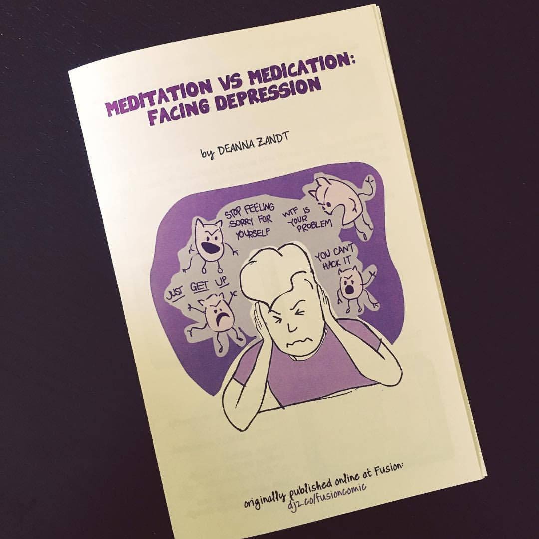 Meditation Vs. Medication: A Mini Comic on Facing Depression - Etsy