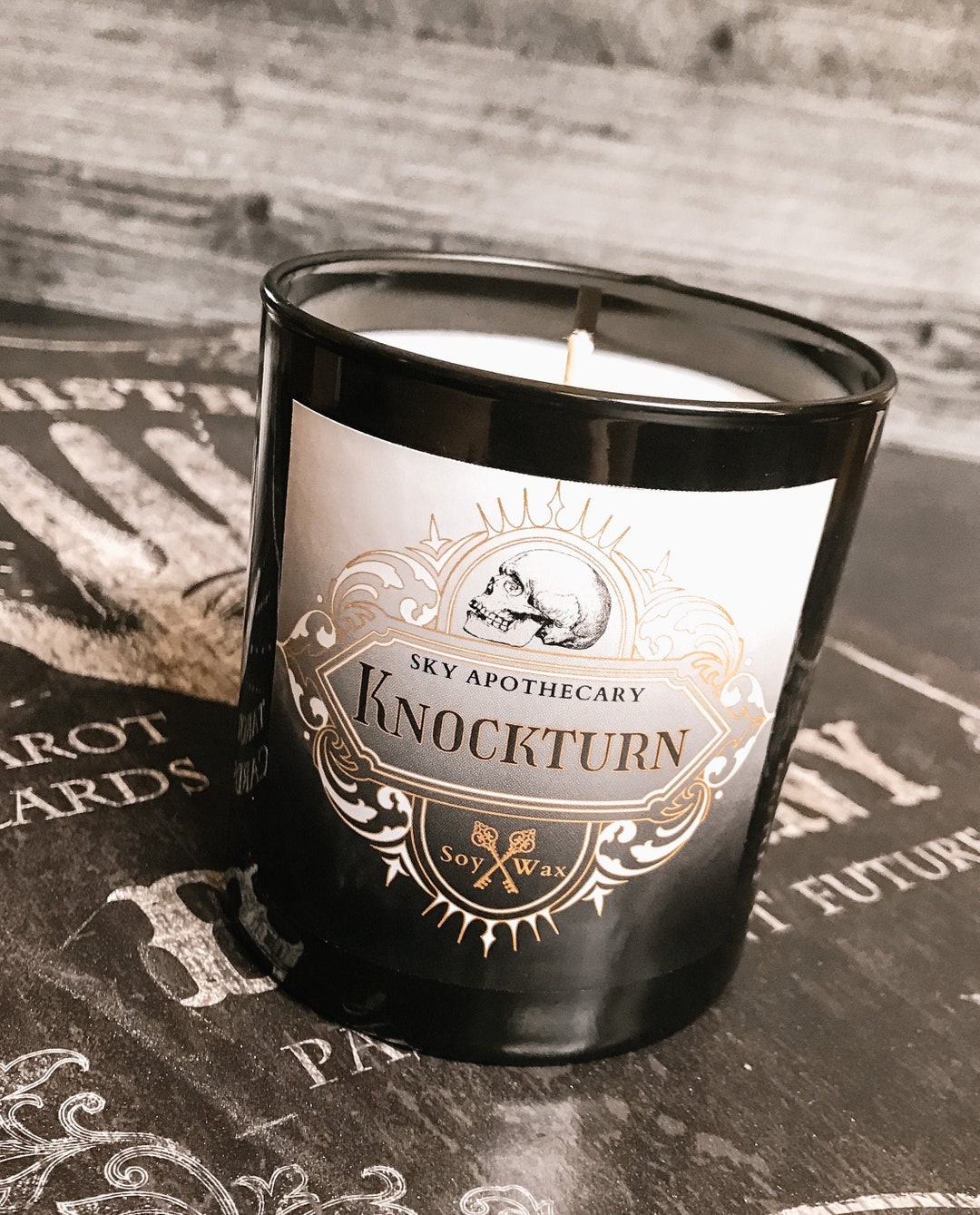 Halloween Candle/black Cardamom Candle/wizard Candle/spell Book Candle ...