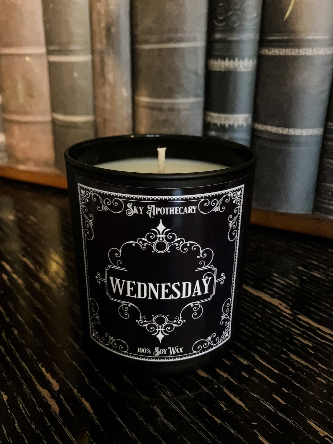 Wednesday Candle/wednesday/gothic Candle/dragons Blood & Palo Santo ...