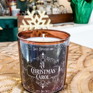 Christmas Carol Soy Candle: Mulled Wine & Pine Scent - Etsy