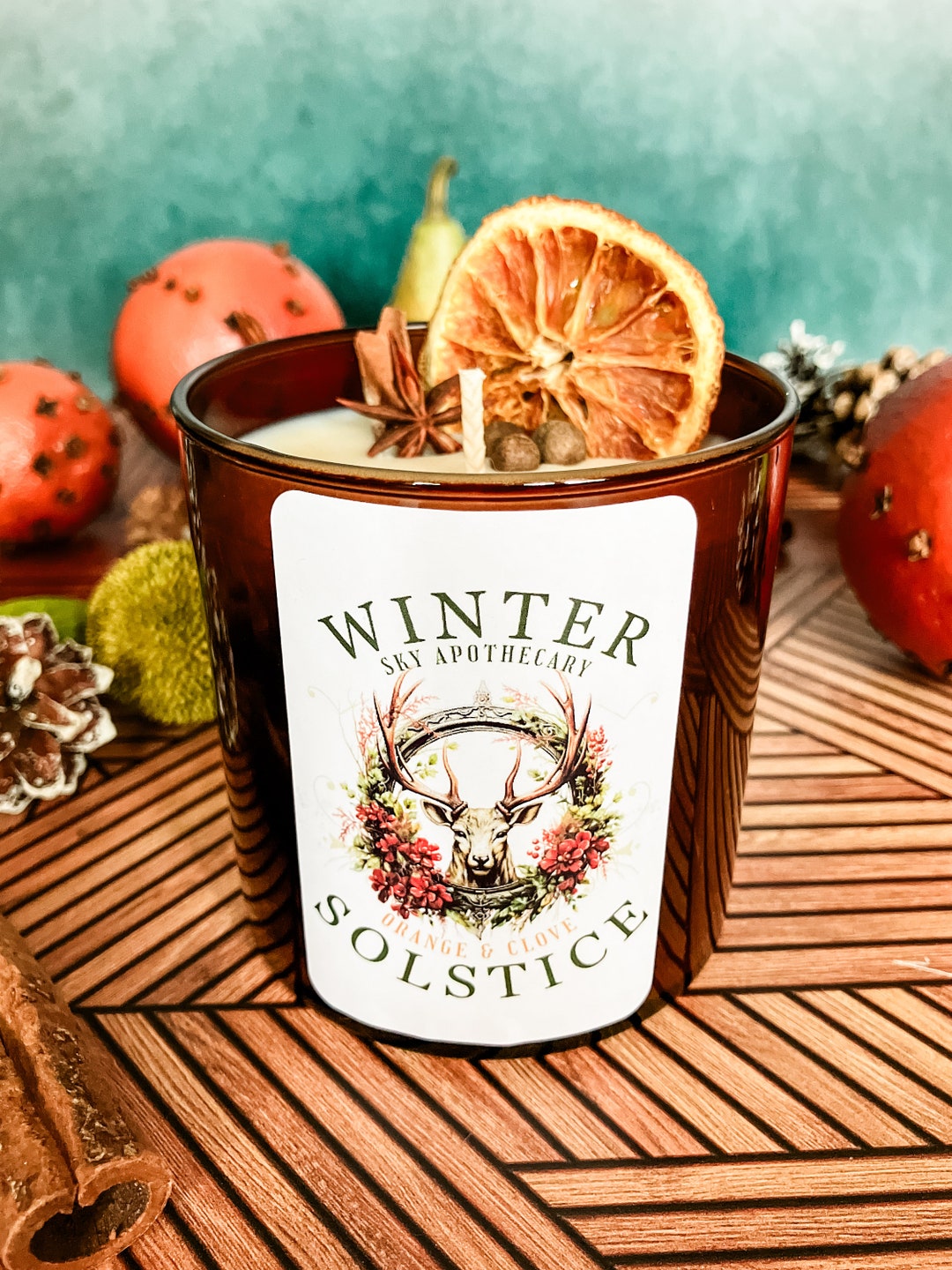 Winter Solstice Candle: Orange & Clove Scented Soy Candle - Etsy