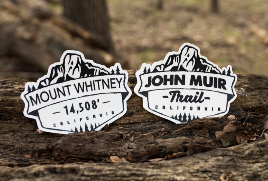 John Muir Trail Vinyl Sticker (4 Pack) - Etsy